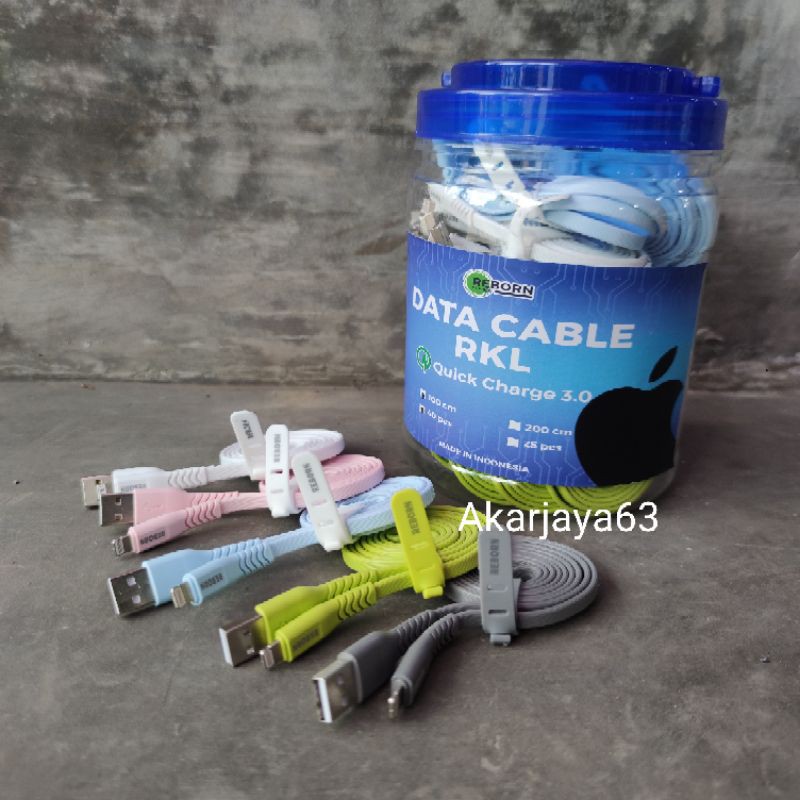 Jual Reborn Lightning USB Cable RKL Kabel Data Iphone Fast Charging ...