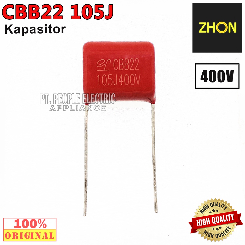 Jual Kapasitor Capasitor Milar CBB22 105J 400V P15 | Shopee Indonesia