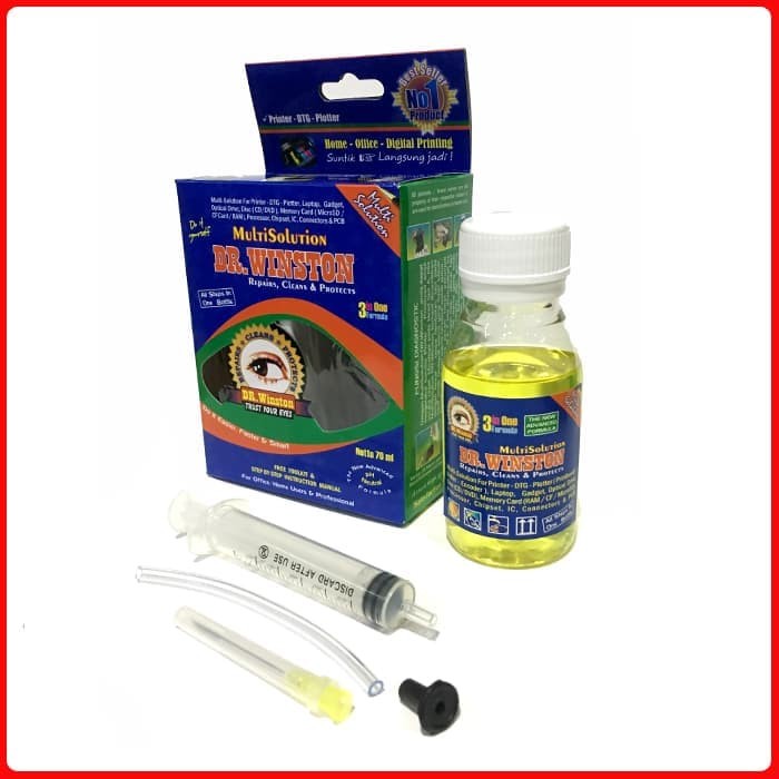Jual DR Winston Cleaner Inkjet Printhead Tinta Plotter DTG DTF 70ml ...