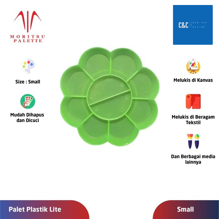 Jual Palet Melukis Lite Ukuran Kecil - Moritsu Small Painting Palette ...