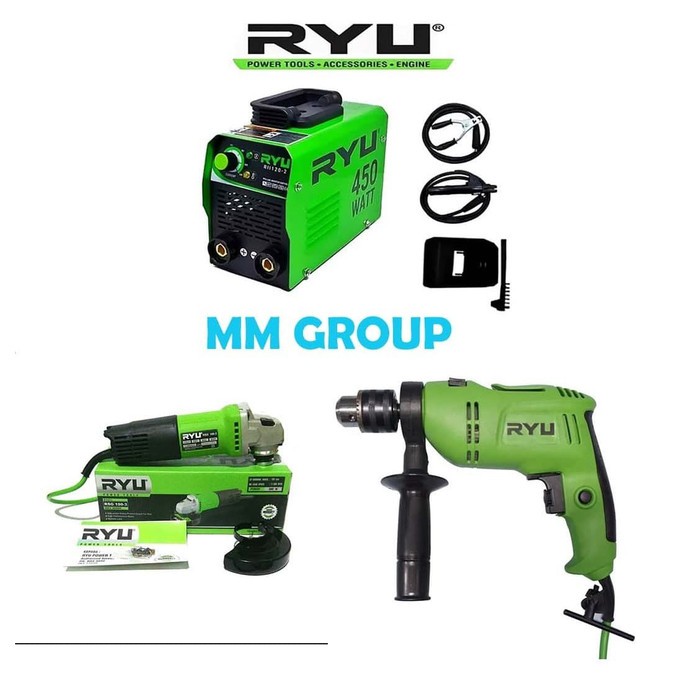 Jual PAKET TEKIRO RYU/MESIN LAS RYU 450 WATT/GERINDA TANGAN RYU 4 INCH ...