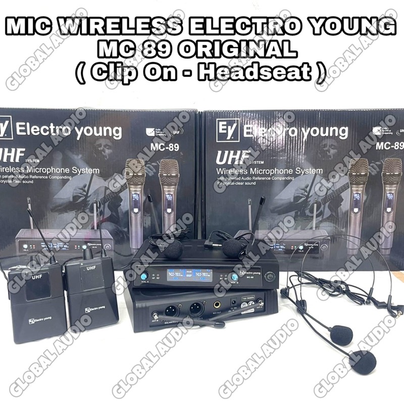Jual Mic Wireless Electro Young MC 89 Original Clip On Headseat Mc89 MC ...