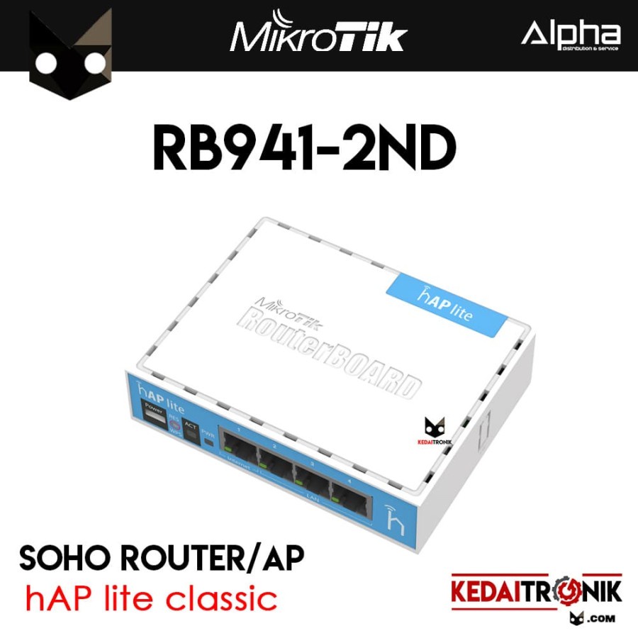 Jual NEW !! Mikrotik RB941-2ND Router Board hAP Lite Wireless RB 941 ...