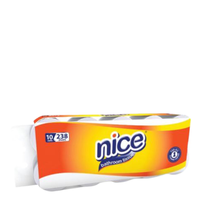 Jual Nice Tissue Toilet Roll Core Non Emboss 10 Roll x 238 Sheets ...