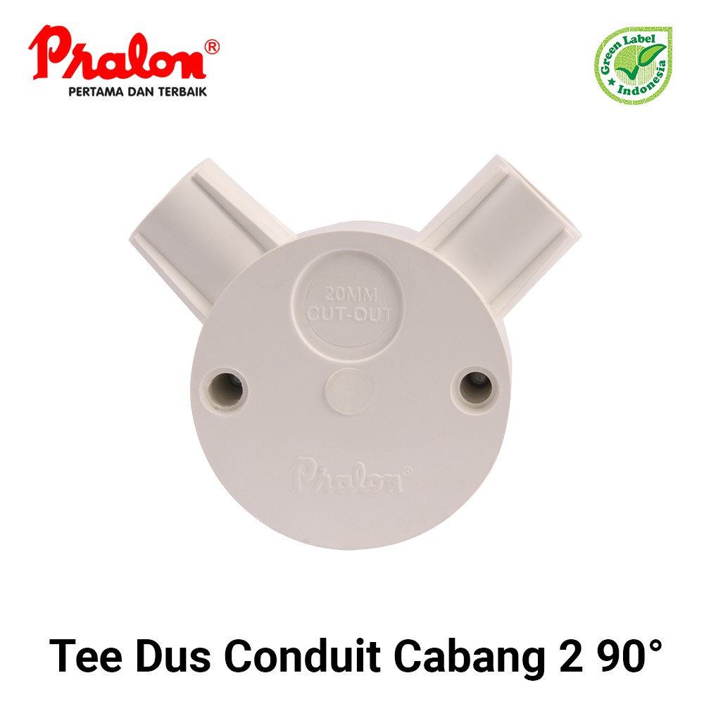 Jual Tee Dus Conduit 90° Cabang 2 Putih 20 mm Merek Pralon | Shopee ...