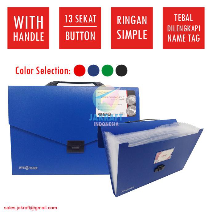 Jual Map Tas Expanding File Handle Tenteng Plastik Folio F4 Dokumen ...