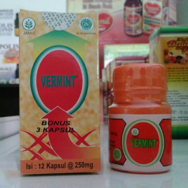 Jual Obat Demam Obat Cacing Obat Maag - Vermint 12 Kapsul | Shopee ...