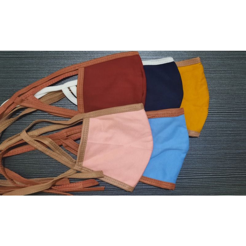 Jual MASKER kaos 2 lapis warna murah hijab isi 5pcs | Shopee Indonesia