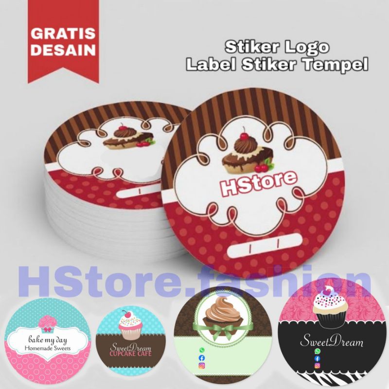 Jual Stiker Logo Bulat Kue Dessert Label Home made | Shopee Indonesia