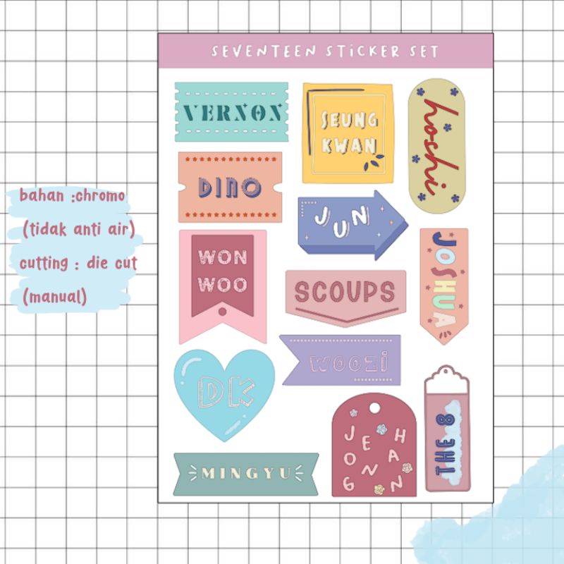 Jual Seventeen Sticker Set | Shopee Indonesia