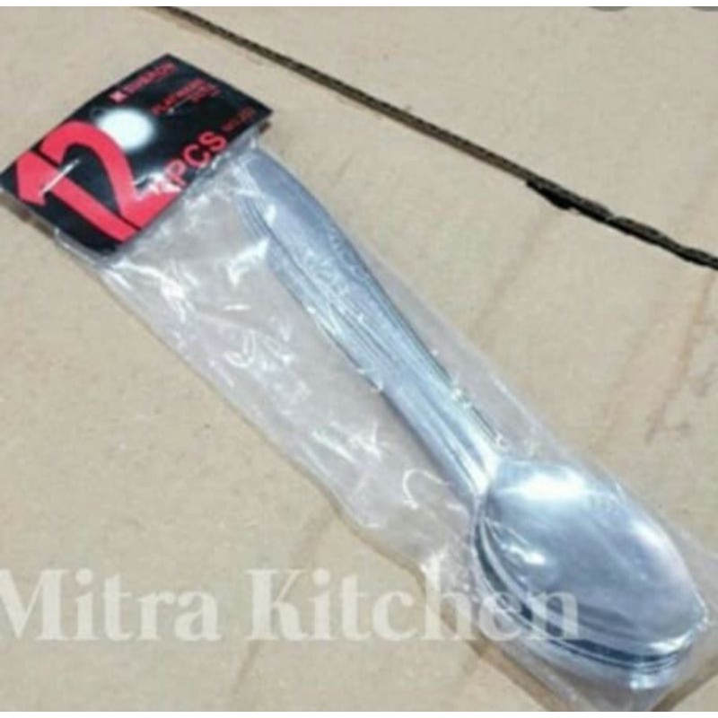 Jual Sendok makan stainless steel type 303 plastik lusinan | Shopee ...