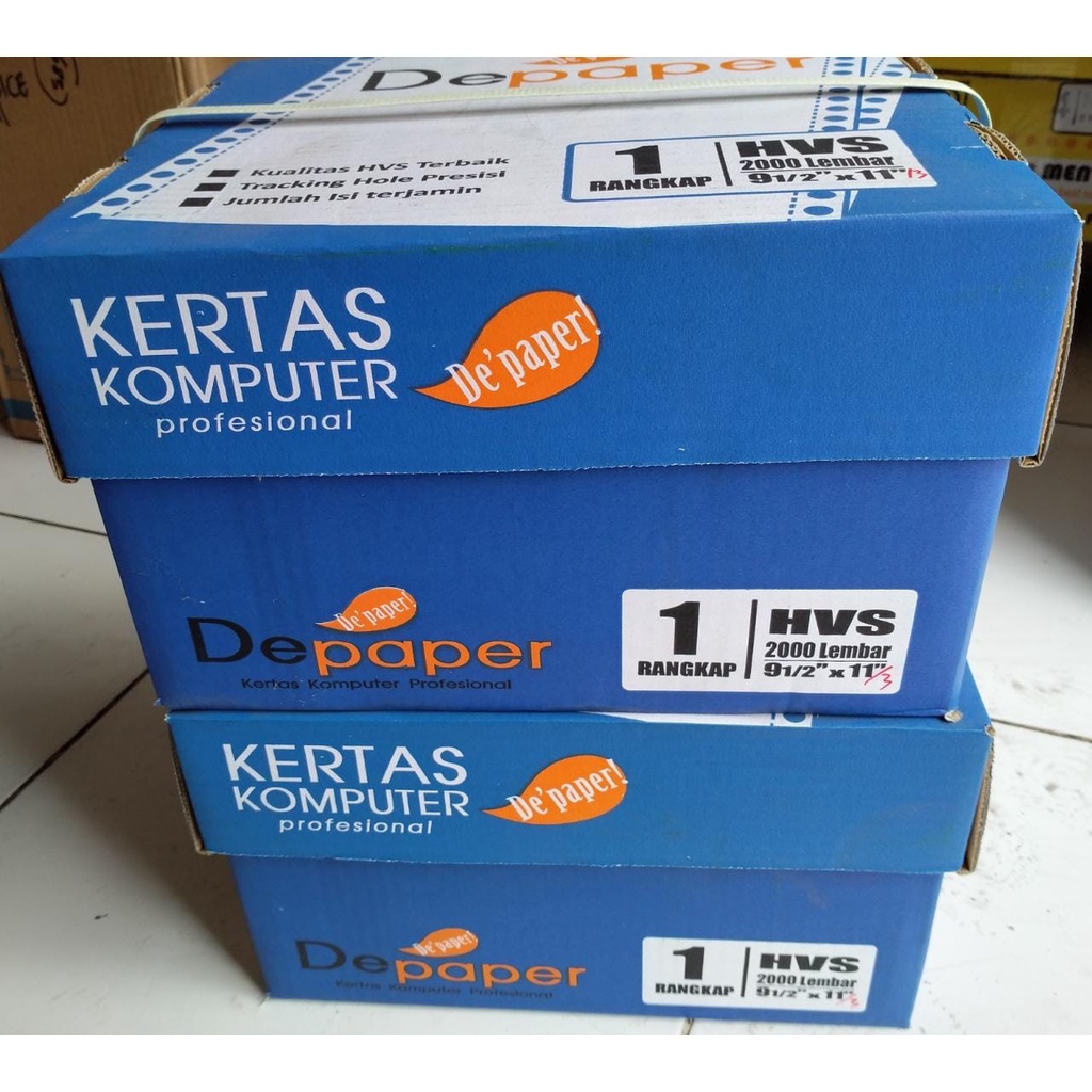 Jual Continuous Form Depaper 1 ply 91/2x11 : 3 Sejajar | Shopee Indonesia