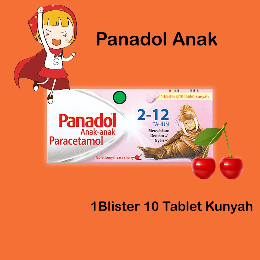 Jual Panadol Kids ANak Anak Paracetamol Tablet Kunyah 2-12 tahun [10 ...