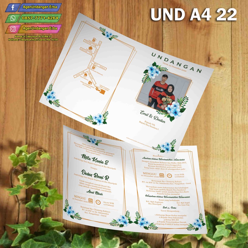 Jual Undangan Pernikahan Tema Rustic & Klasik kode 22 | Shopee Indonesia