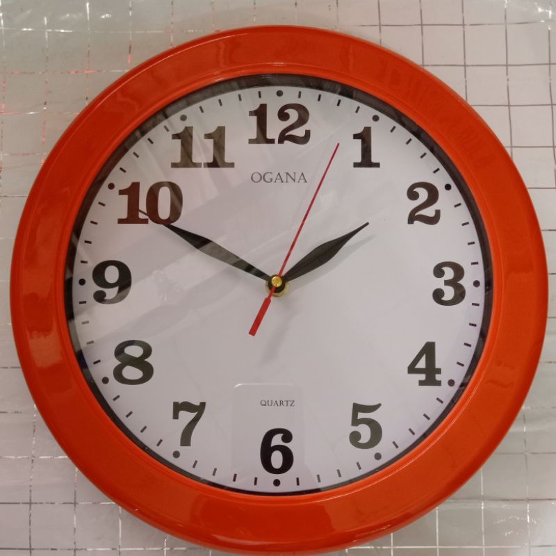 Jual Jam dinding ogana Ungu Merah Putih Hitam KUNING OREN HIJAU Biru ...