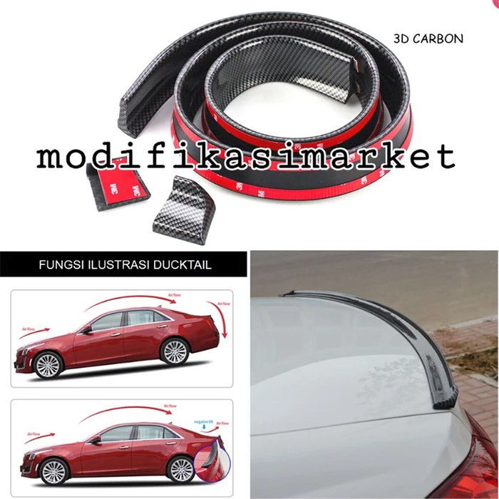 Jual samurai lips ducktail carbon 3d + wings | Shopee Indonesia