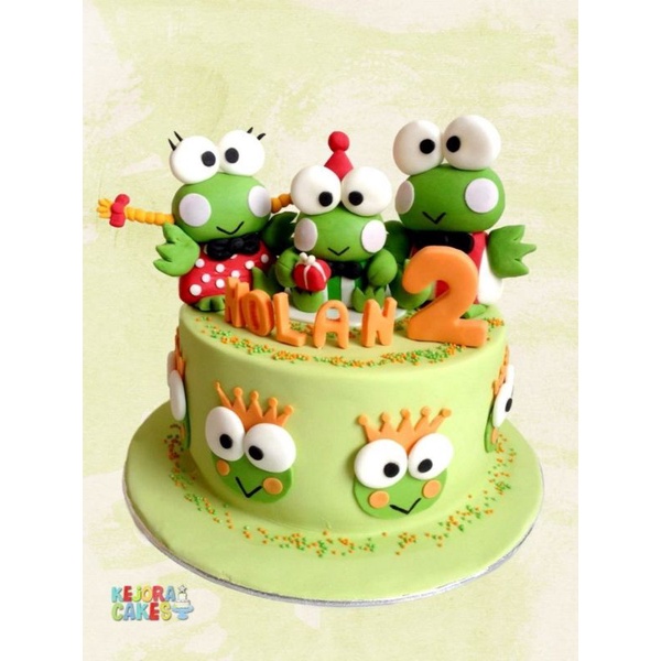 Jual Topper Hiasan kue Keroppi Kodok Tema Hijau Green | Shopee Indonesia
