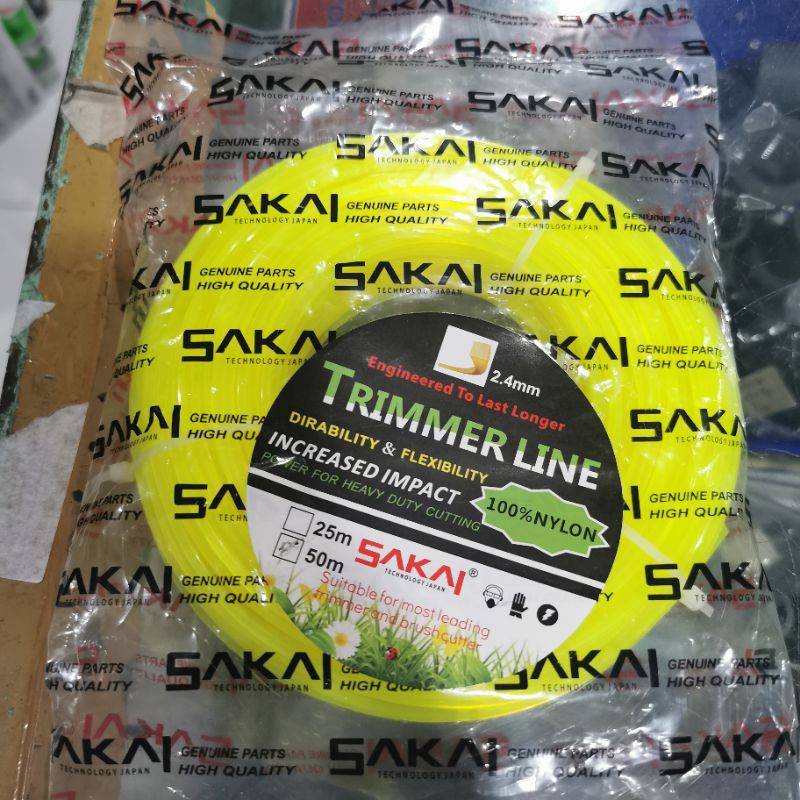 Jual Trimmer Line 2,4mm Panjang 50 Meter - Tali Senar Nylon Potong ...