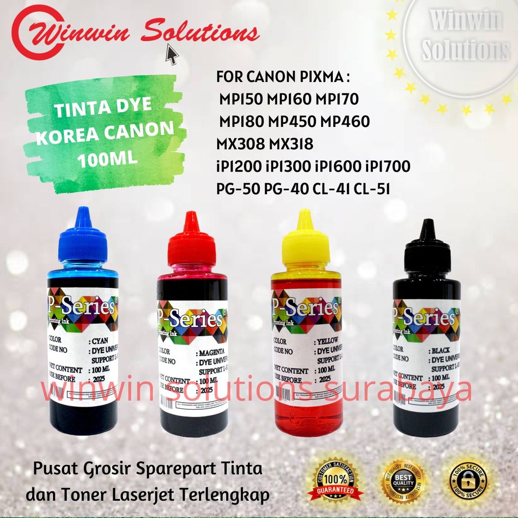 Jual Tinta DYE Korea CANON 100ml Pixma MX308 MX318 | Shopee Indonesia