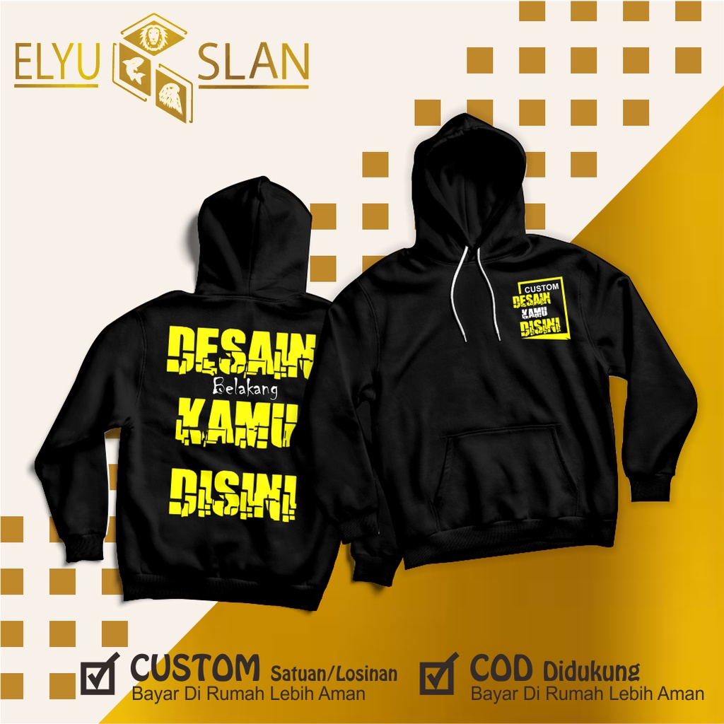 Jual Custom Hoodie Hudie Desain Disen / Foto / Kata-kata Pria Wanita ...