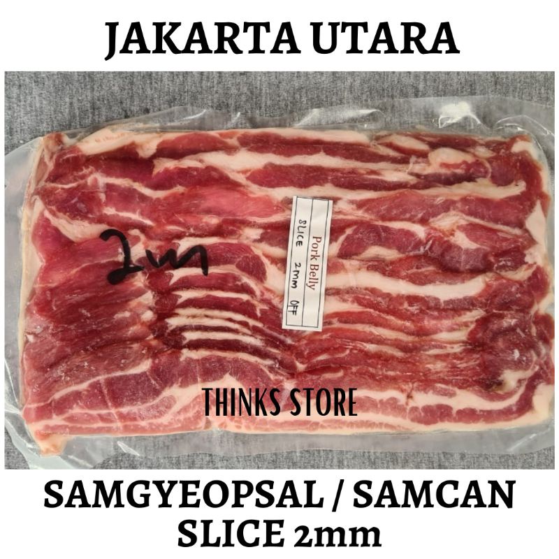 Jual Pork Belly Slice - Skin Off - Samcan Slice - Samgyeopsal 500gr ...