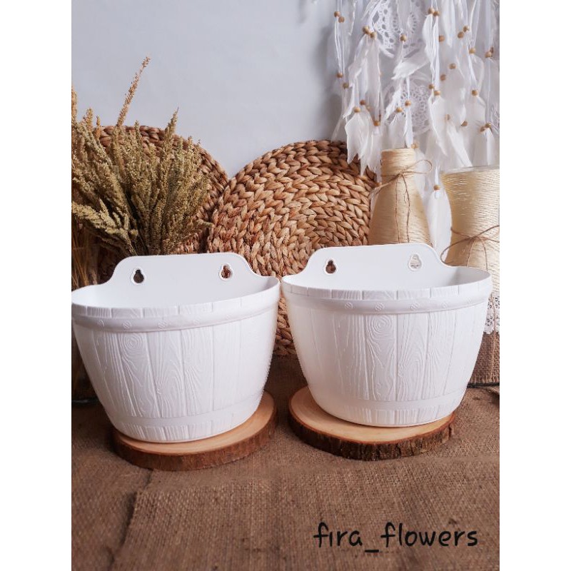 Jual Pot Dinding motif gentong putih 22 cm | Shopee Indonesia