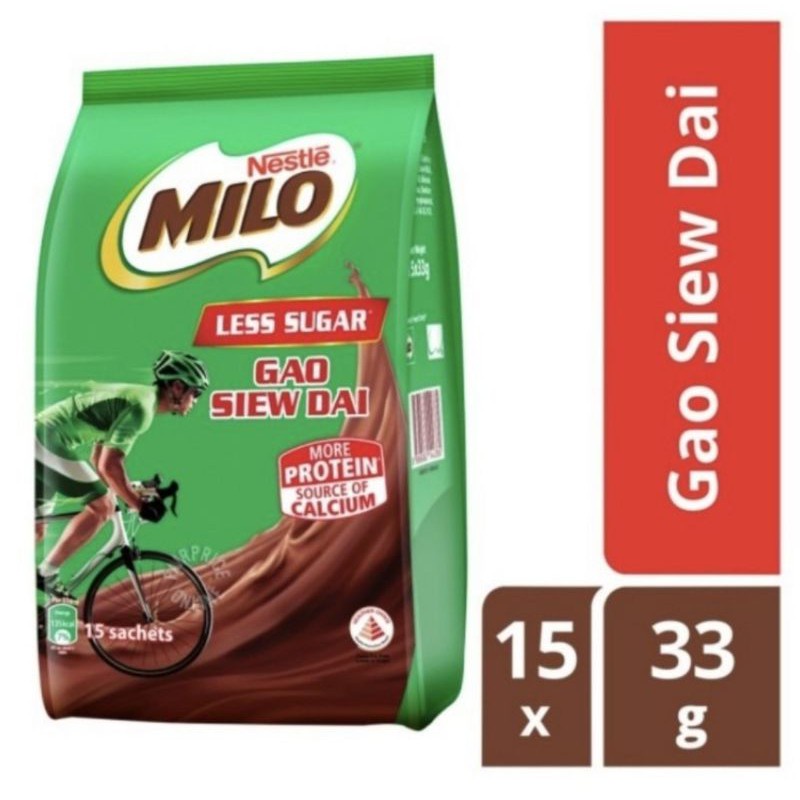 Jual Milo Gao Siew Dai Less Sugar Singapore 15 x 33 Gram | Shopee Indonesia