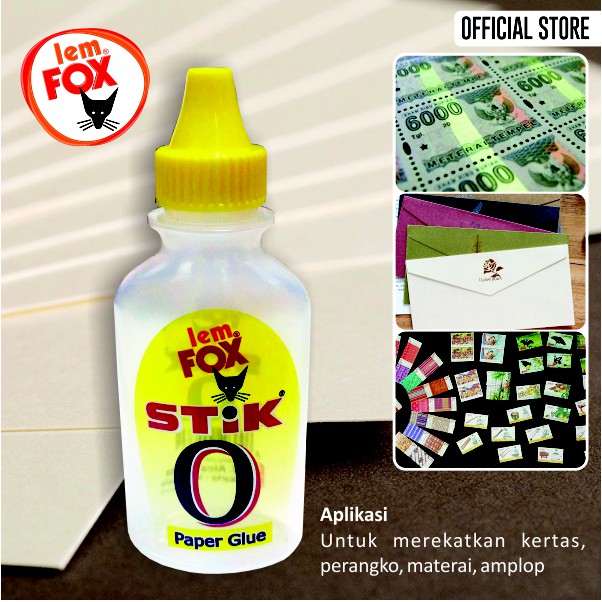 Jual Lem Fox Stik O Botol 60 Gram / Lem Kertas | Shopee Indonesia