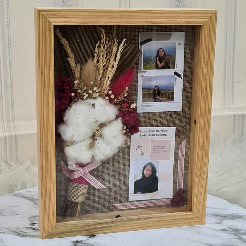 Jual Frame Bunga Kapas Kaca - Frame Bunga - Dried Flower Frame - Frame ...