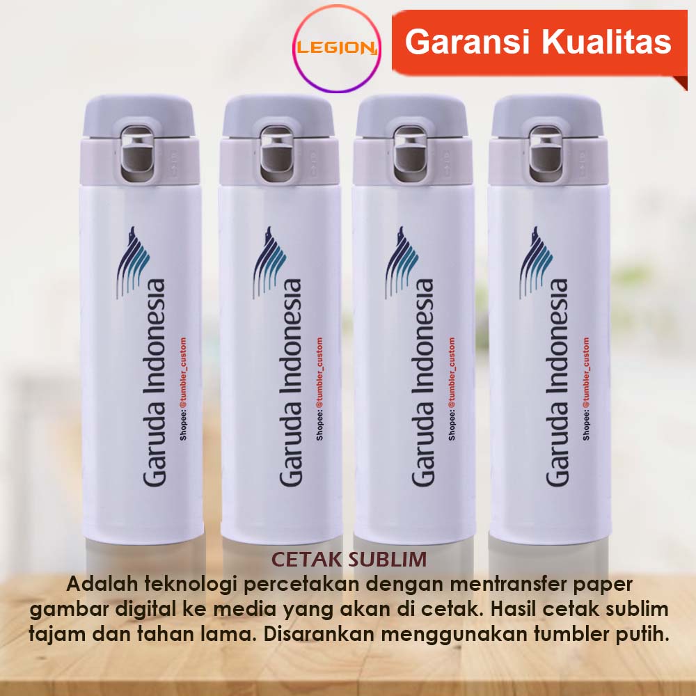 Jual Tumbler Custom nama Pushlock 1 dengan Cetak warna khusus tumbler ...
