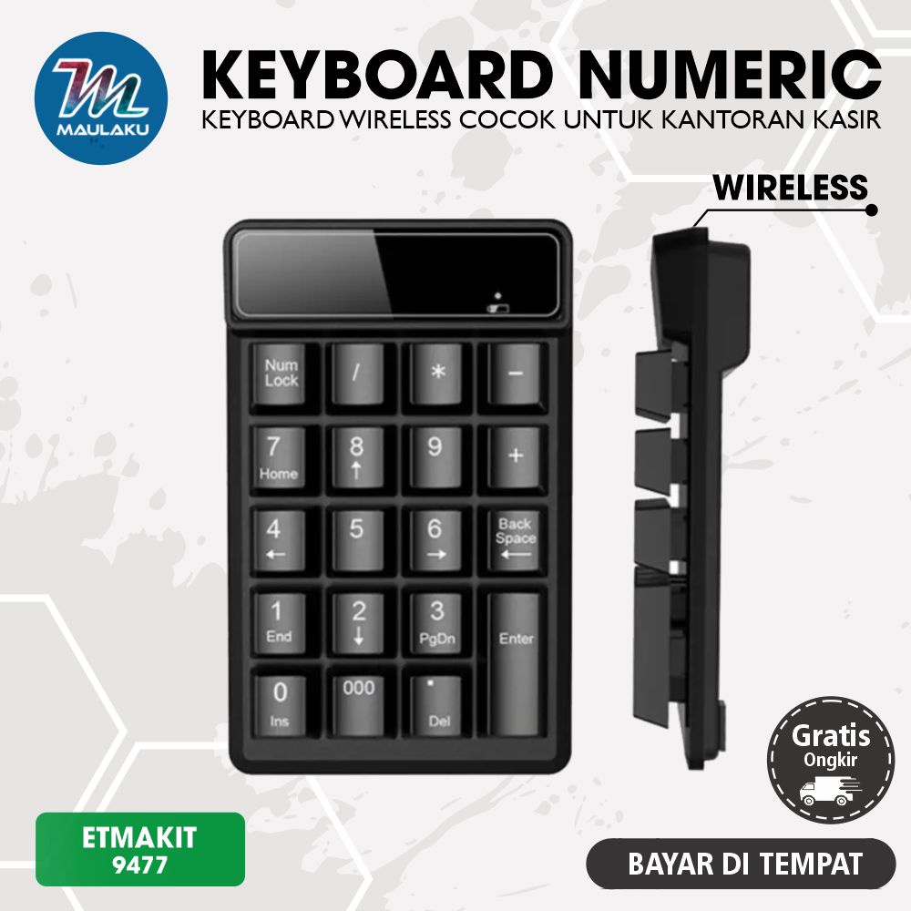 Jual Numeric Keypad Numpad Keyboard Angka Wireless 2.4GH | Shopee Indonesia
