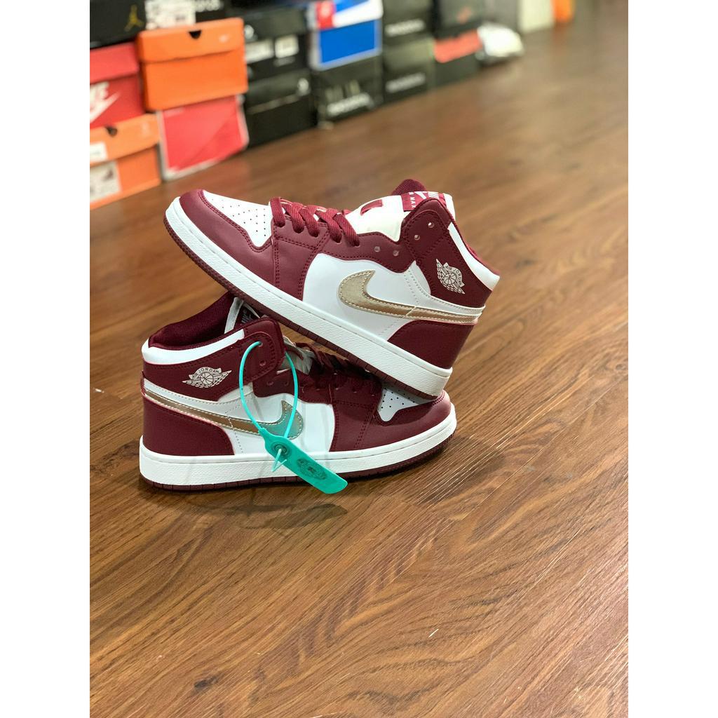 Jual sepatu sneakers jr maroon silver pria wanita import | Shopee Indonesia