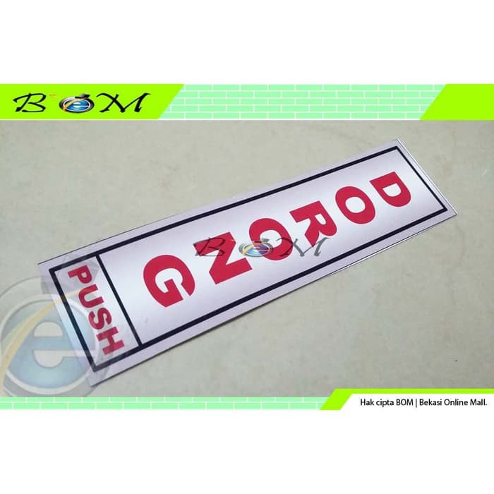 Jual stiker sticker label pintu dorong push vertikal | Shopee Indonesia