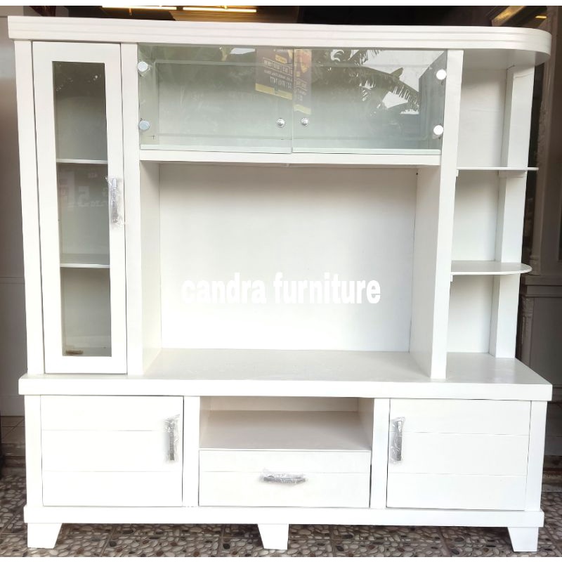 Jual (grand opening)Lemari Pajangan TV Buffet TV Kayu Ukuran Besar ...