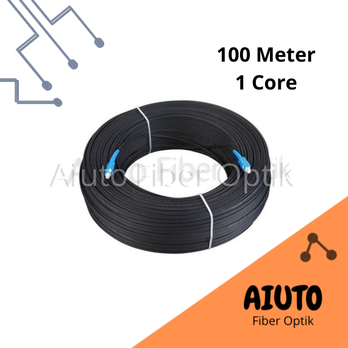 Jual Kabel FTTH Dropcore 100 Meter 1 Core | Precon Fiber Optik Simplex Single Mode 1C 100M ...