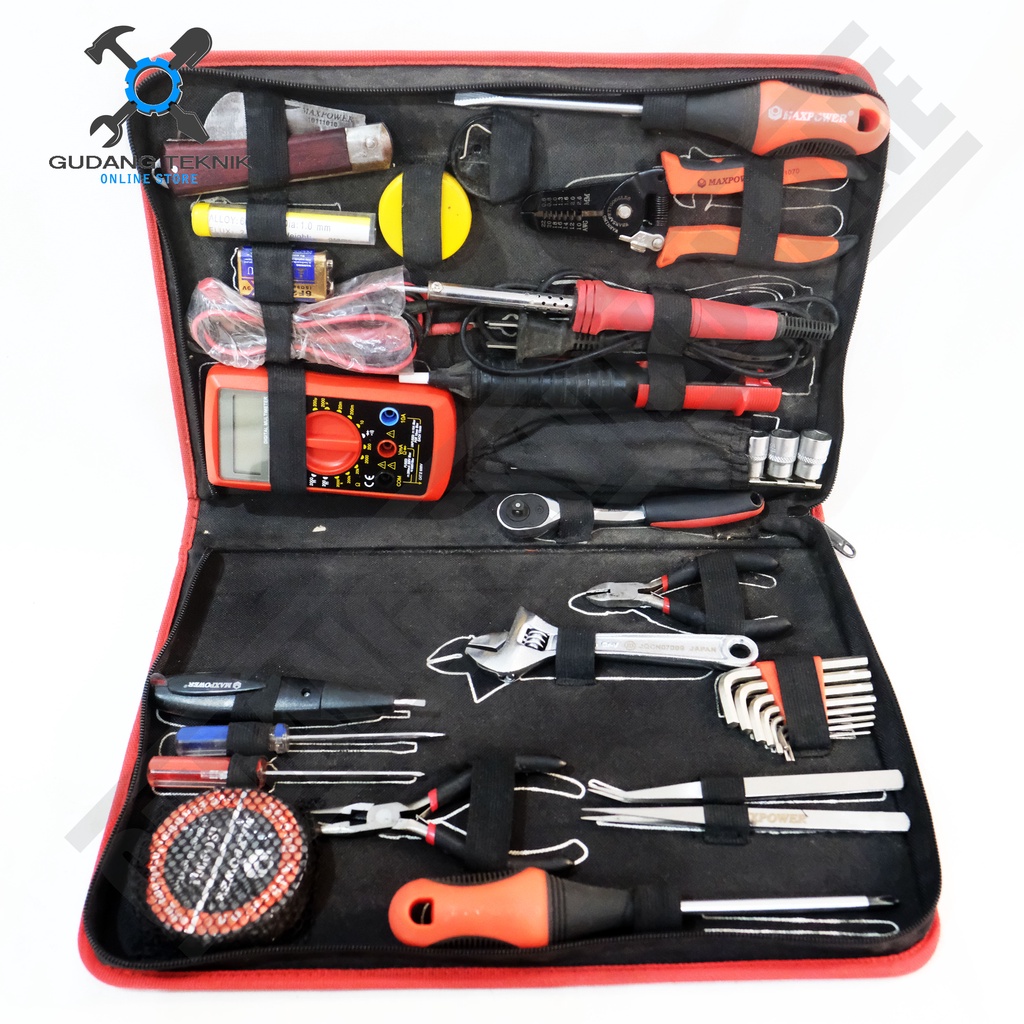 Jual Peralatan Elektronik Tool SET 40pcs MAXPOWER / Alat Tang Obeng ...