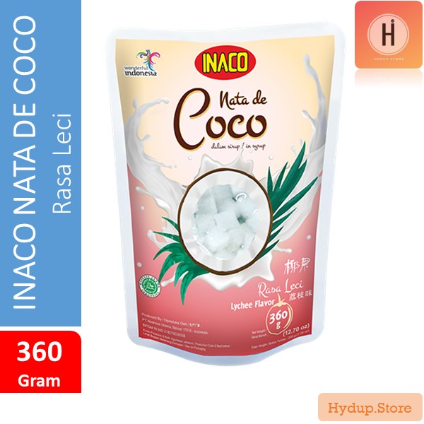 Jual Inaco Nata De Coco Standpouch Merah Rasa Leci 360 Gram | Shopee ...