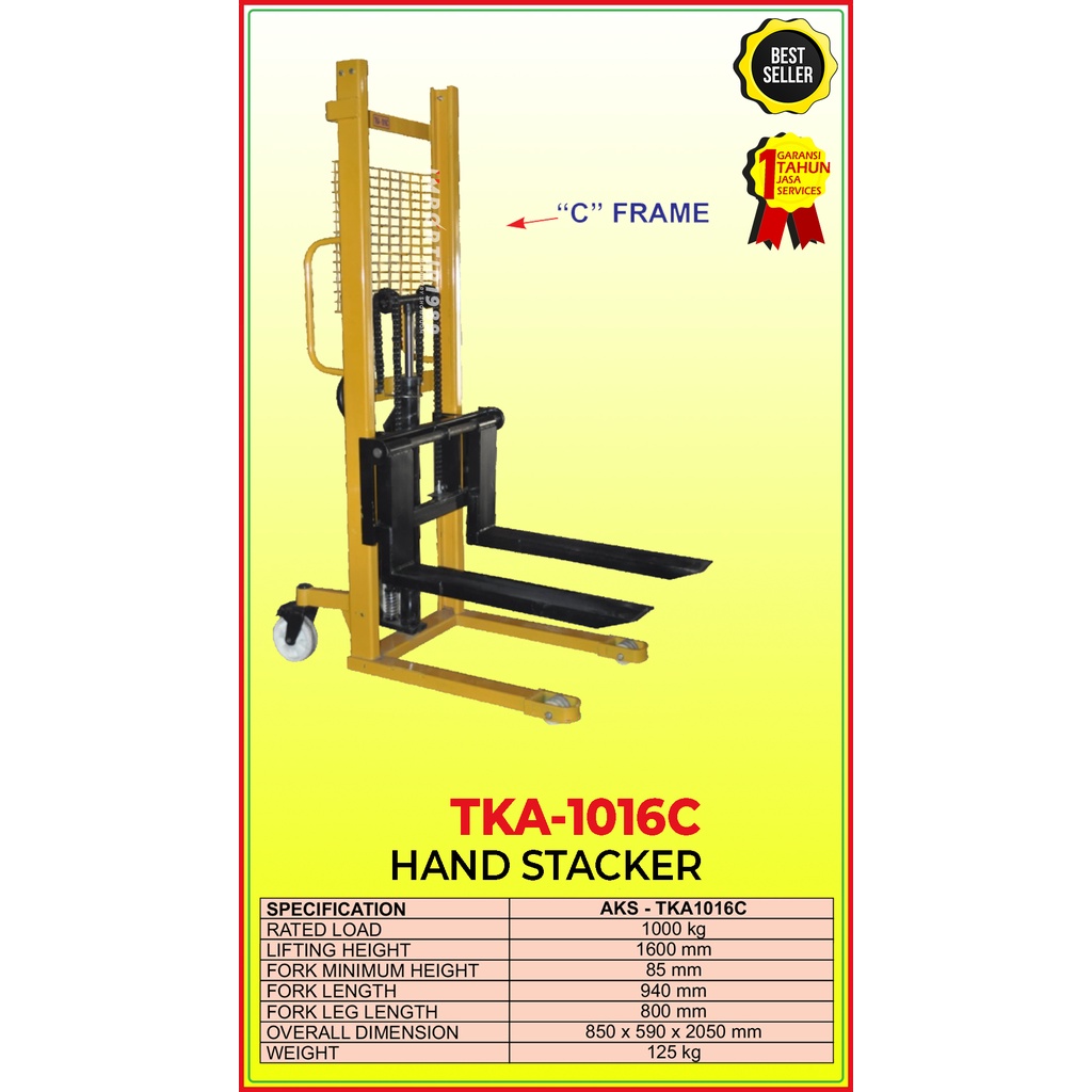 Jual Alat Angkat Barang Hand Stacker / Hand Lift - 1 ton 1,6 m ...