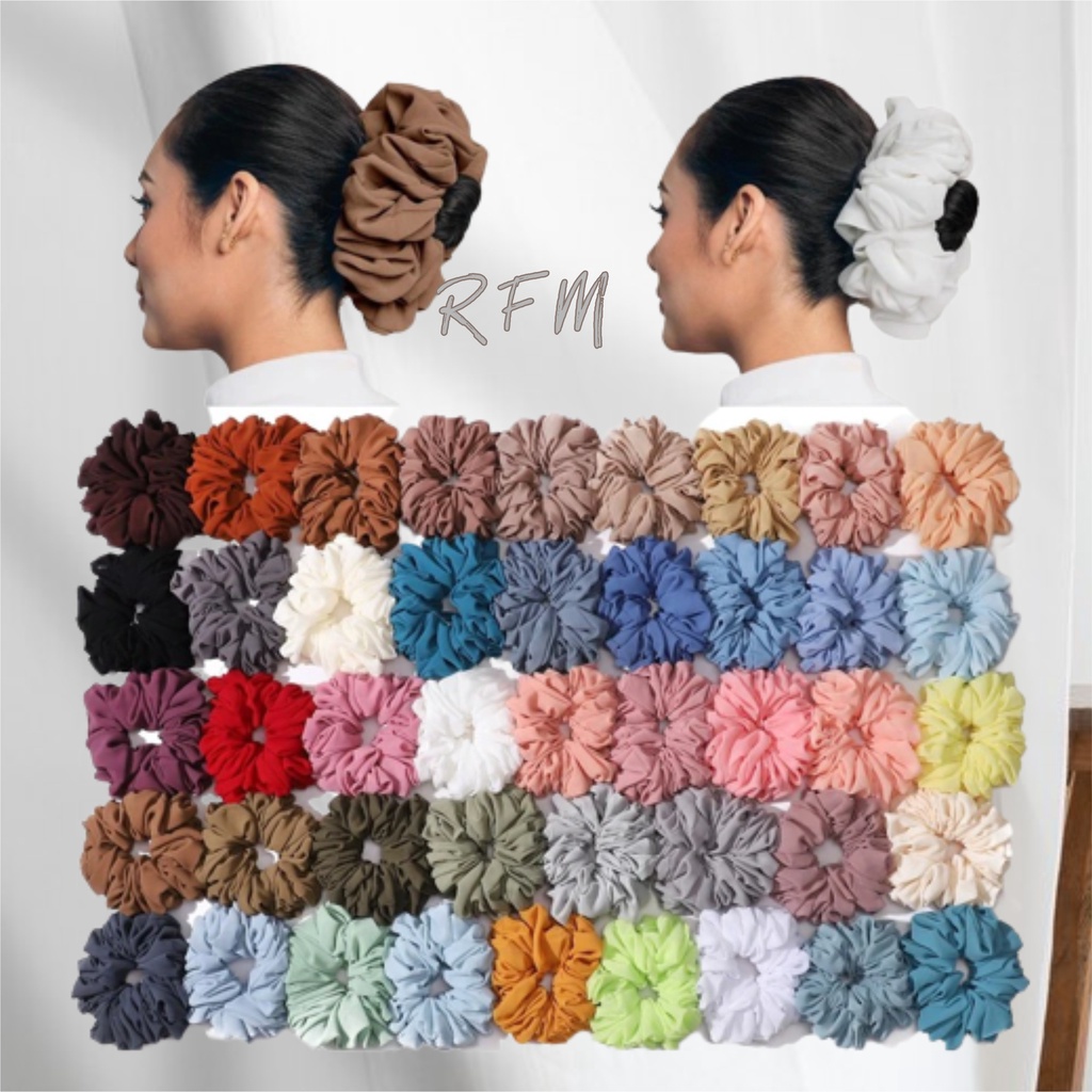 Jual SCRUNCHIE IKAT RAMBUT HIJAB VARIAN WARNA | Shopee Indonesia