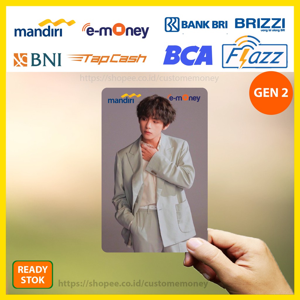 Jual KARTU EMONEY FOTO V BTS ETOLL E-MONEY MANDIRI FLAZZ BCA GEN 2 ...