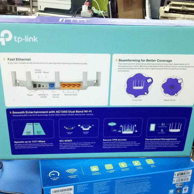 Jual Bagus Ac1350 Wifi Router Tp Link Dualband Mu-Mimo Archer C60 ...