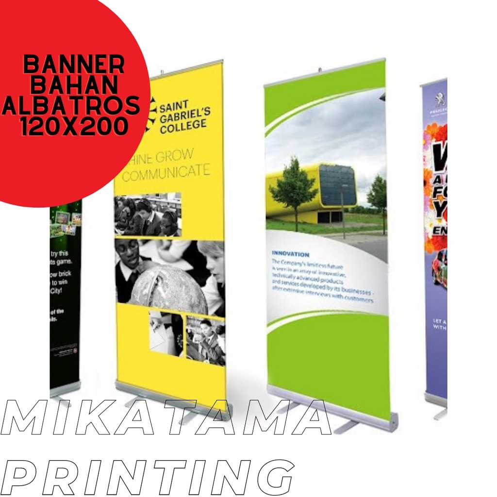Jual Roll Up Cetak Banner/ Spanduk Bahan Albatros Berkualitas 120x200 ...