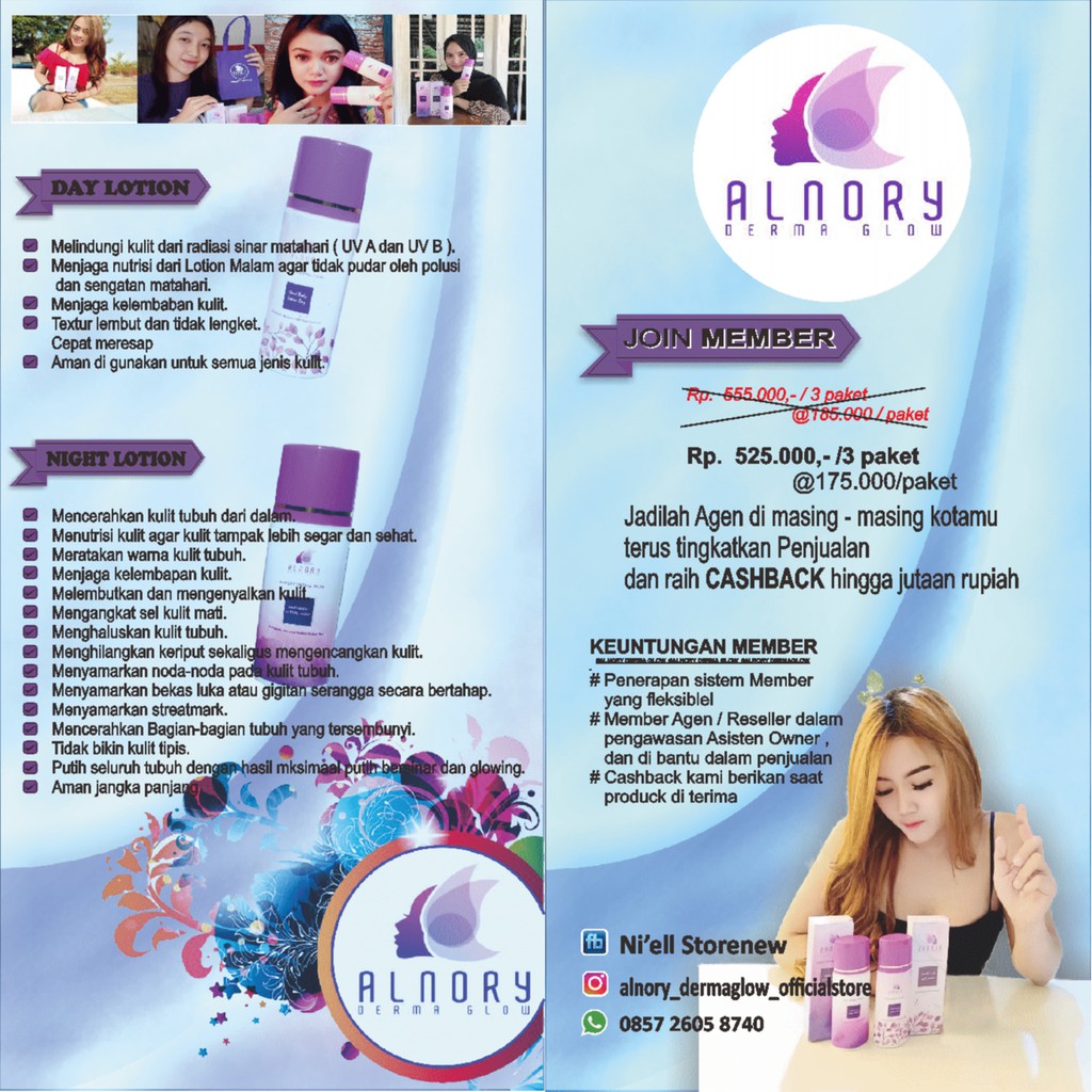 Jual JOIN MEMBER RESELLER HB DOSTING ALNORY DERMAGLOW | Shopee Indonesia