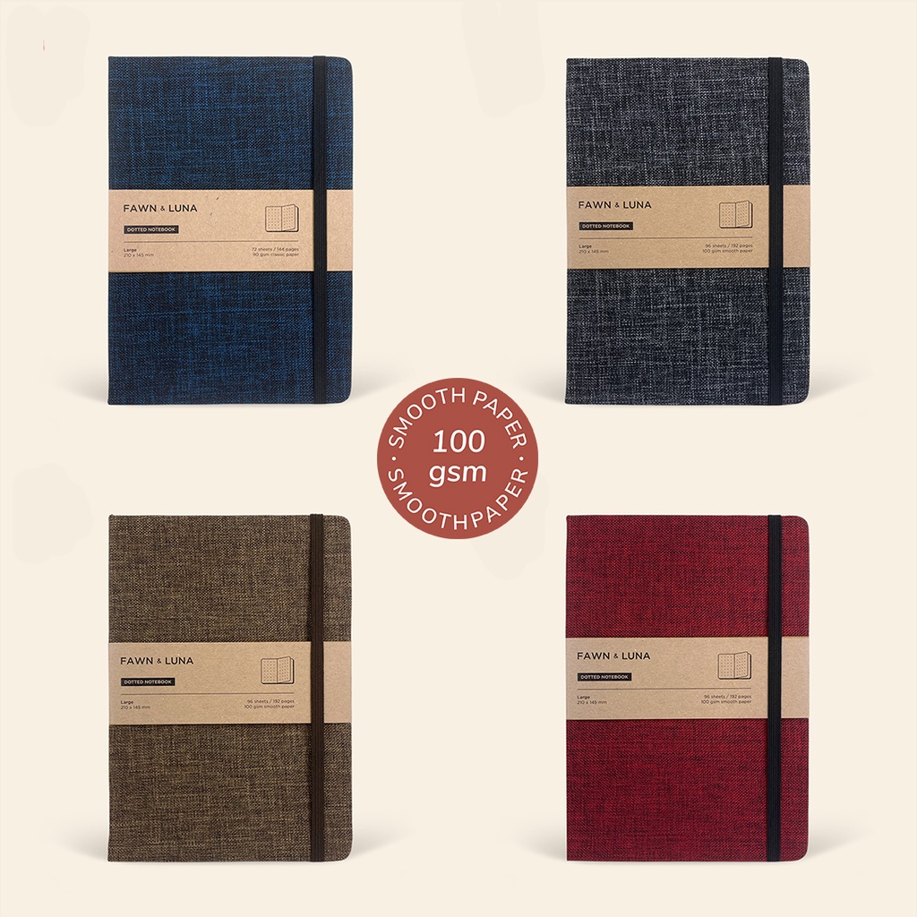 Jual Smooth Paper 100 gsm - Woven Fabric Collection - Notebook Large A5 ...