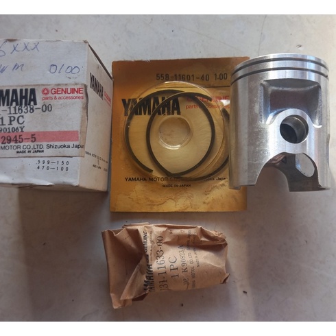 Jual Piston Kit Yamaha RX100 os 1.00 Ori Yamaha Genuine Parts | Shopee ...