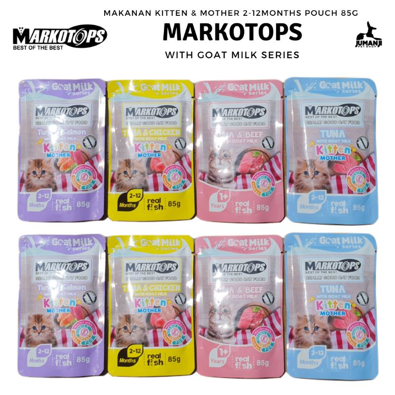 Jual Markotops Kitten & Mother Pouch 85g - Makanan Anak Kucing ...