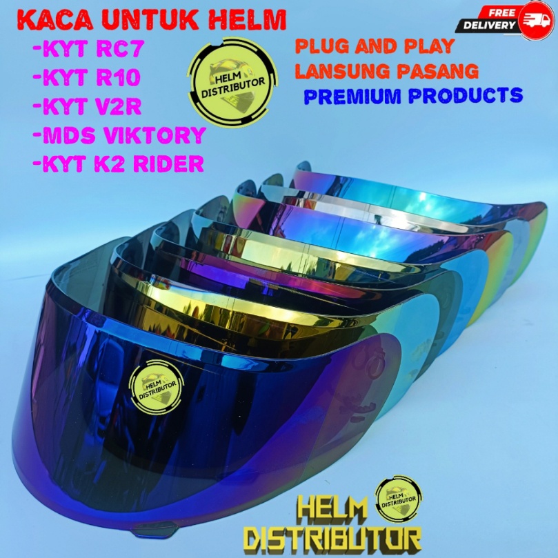 Jual Kaca Helm KYT R10 R-10 / RC-7 RC7 / K2 Rider / Victory Kaca Helm ...