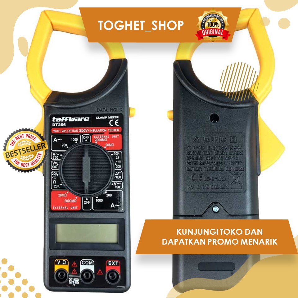 Jual Tang Ampere Digital Multimeter Alat Ukur Arus Tegangan Listrik ...