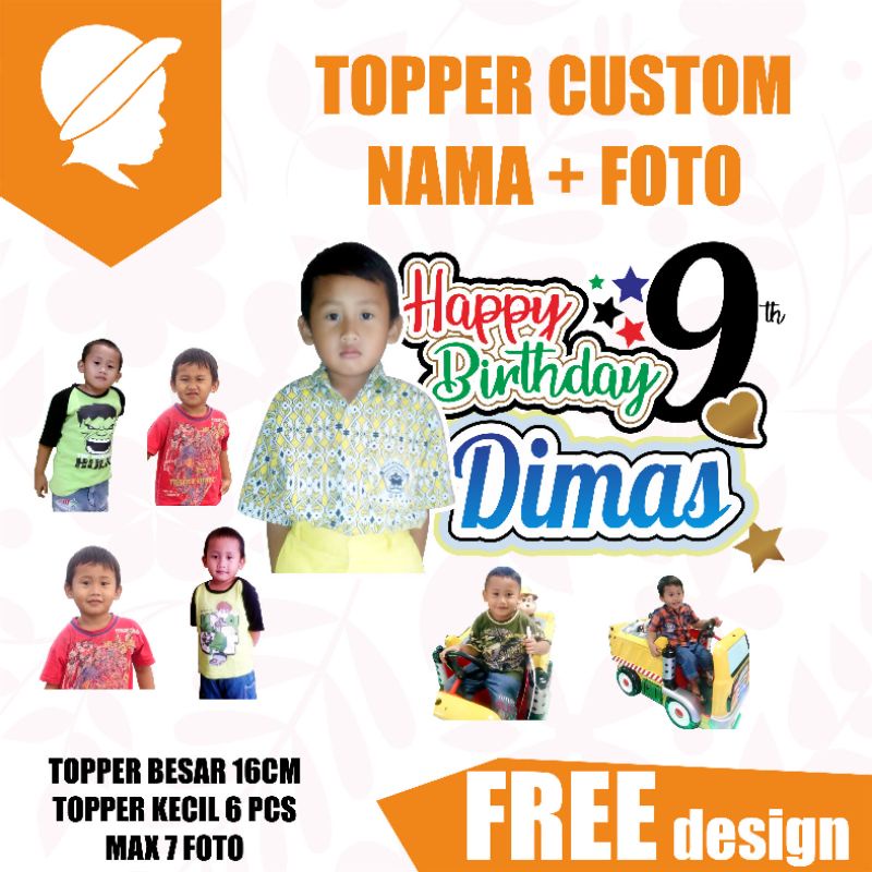 Jual TOPPER CUSTOM FOTO ANAK | Shopee Indonesia