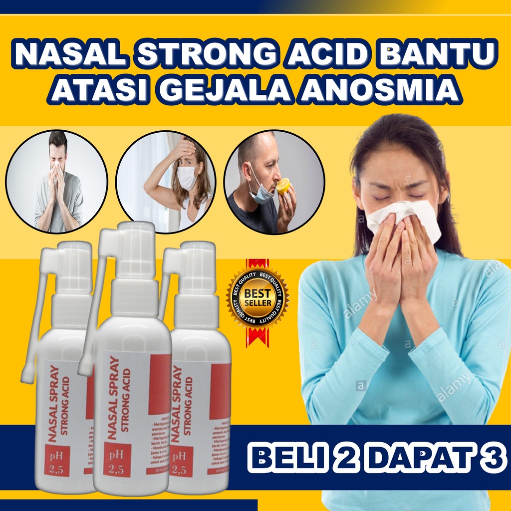 Jual obat anosmia nasal spray strong acid ph 2,5 nasal spray Anti virus ...